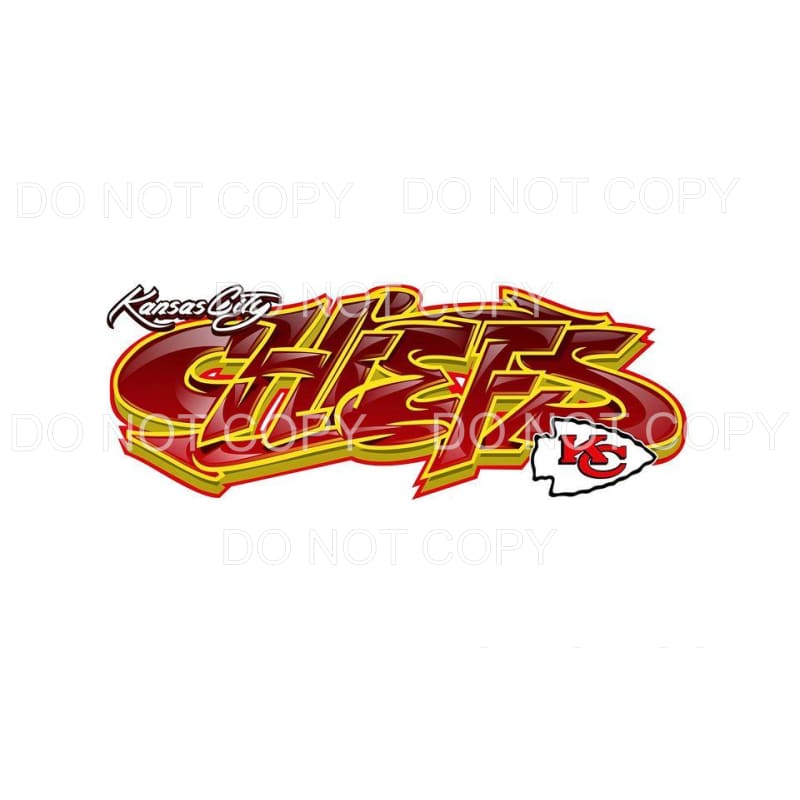 Kansas City Chiefs KC Red Yellow Graffiti Sublimation transfers – Marto ...